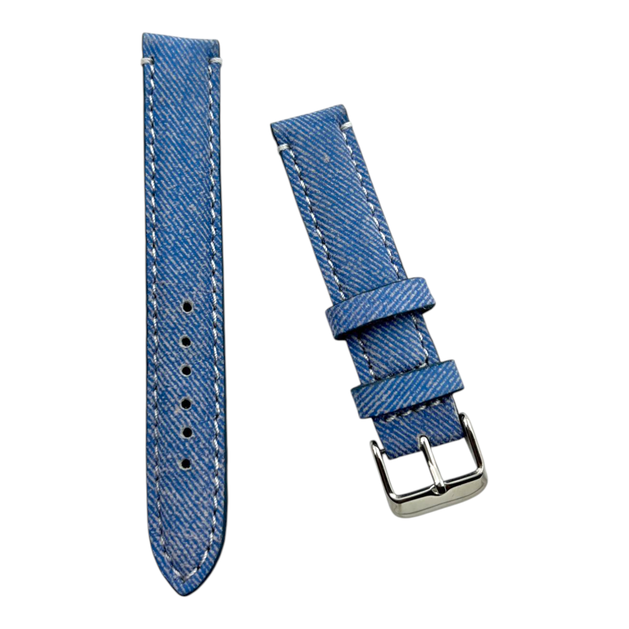[18 mm] Suede Strap - Denim Print – Watch It Move